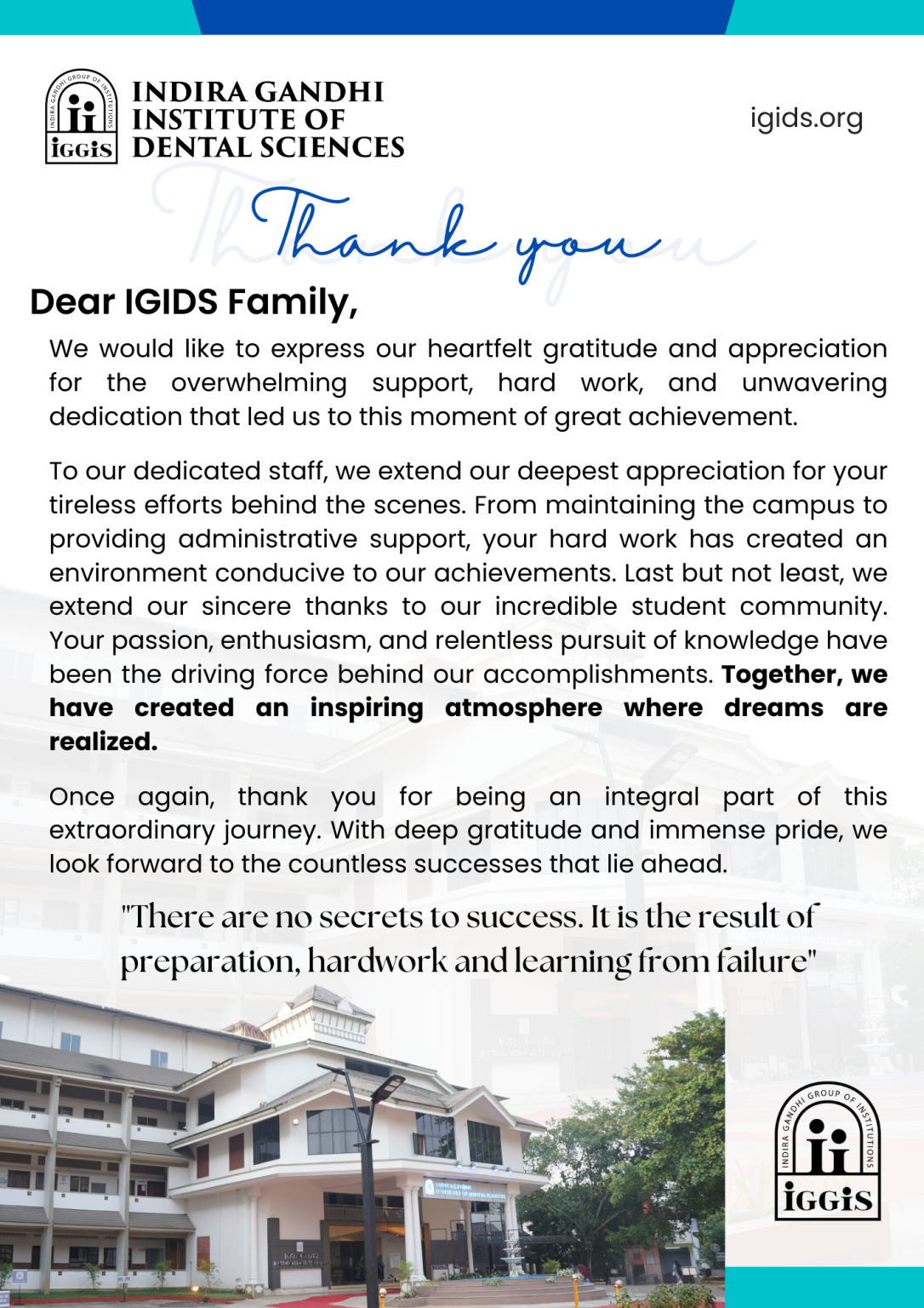 Home - INDIRA GANDHI INSTITUTE OF DENTAL SCIENCES - Step To Future